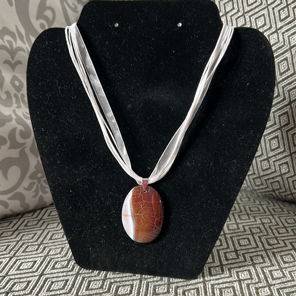 Hand Crafted | Jewelry | Glazed Agate Stone Necklace | Poshmark